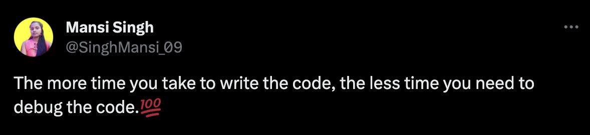 How to write code well? #CodingJourney #ProgrammingLife | Mansi Singh ... How to write code well? #CodingJourney #ProgrammingLife | Mansi Singh ...