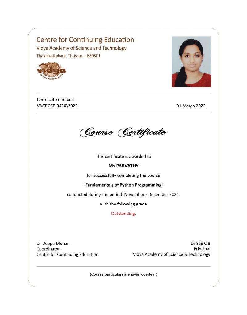 Parvathy Pradeep Kumar on LinkedIn: Completed the Fundamentals of ... Parvathy Pradeep Kumar on LinkedIn: Completed the Fundamentals of ...