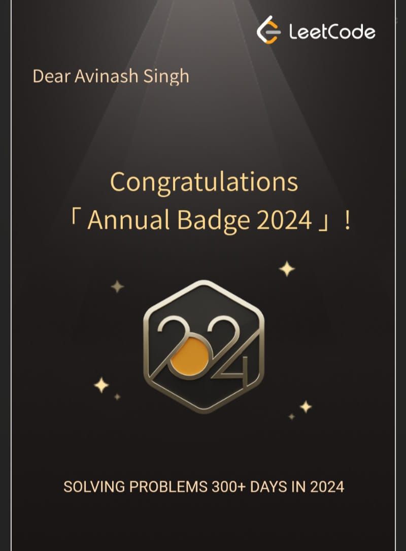 Avinash Singh on LinkedIn: #leetcode #codingjourney #problemsolving # ... Avinash Singh on LinkedIn: #leetcode #codingjourney #problemsolving # ...