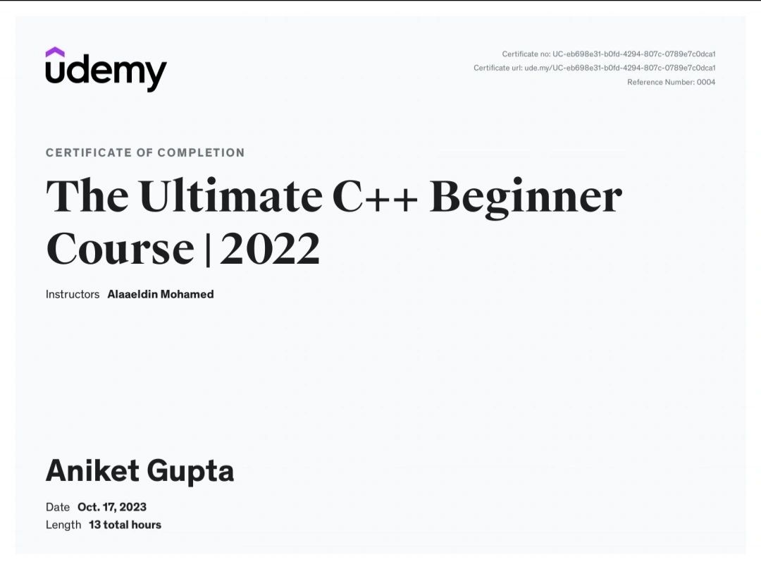 Aniket Gupta on LinkedIn: #c #c #programming #udemy #learning Aniket Gupta on LinkedIn: #c #c #programming #udemy #learning