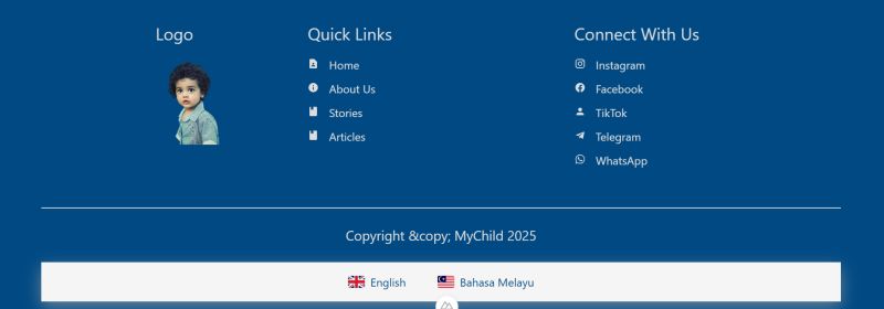 Footer with two different languages | Adnan Madi Footer with two different languages | Adnan Madi