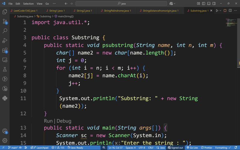 #365daysofcode #java #substring #stringmanipulation #100daysofcode ... #365daysofcode #java #substring #stringmanipulation #100daysofcode ...