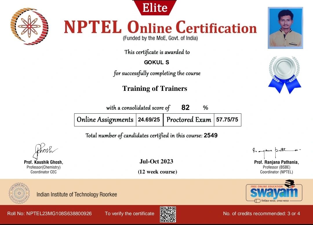 Gokul Selvadurai on LinkedIn: I'm excited to share that I had completed ... Gokul Selvadurai on LinkedIn: I'm excited to share that I had completed ...