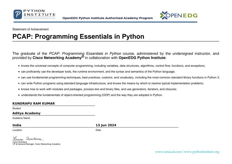 RAM KUMAR KUNDRAPU on LinkedIn: #python #programming # ... RAM KUMAR KUNDRAPU on LinkedIn: #python #programming # ...