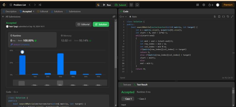 Yash Tyagi on LinkedIn: #100daysofcode #codingjourney #matrixsearch # ... Yash Tyagi on LinkedIn: #100daysofcode #codingjourney #matrixsearch # ...