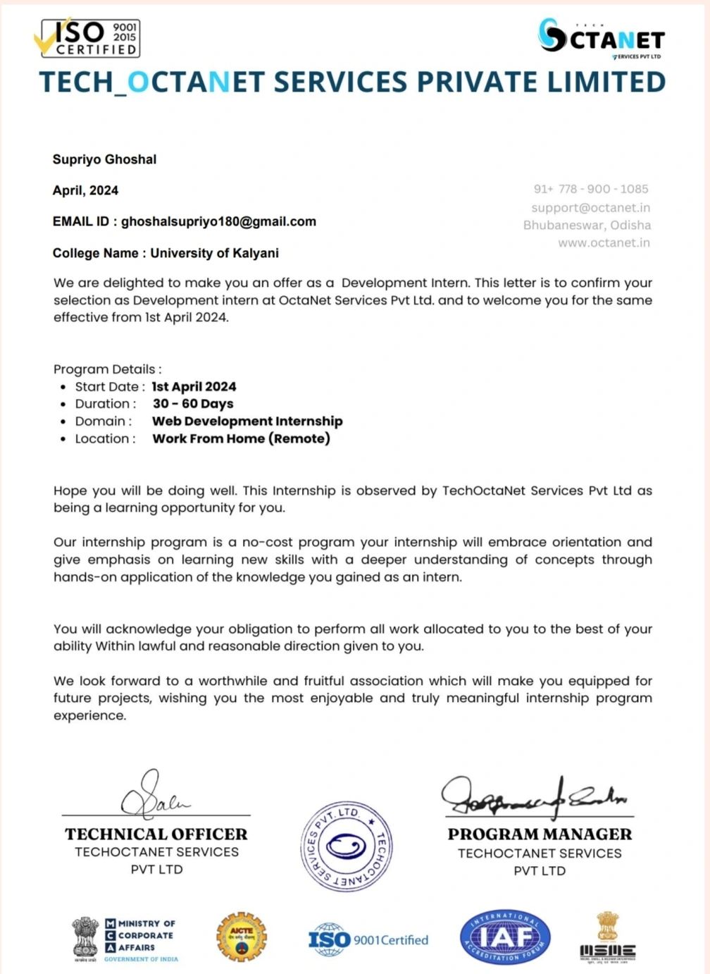 Supriyo Ghoshal on LinkedIn: #internship #octanetinternship #webdeveloper Supriyo Ghoshal on LinkedIn: #internship #octanetinternship #webdeveloper