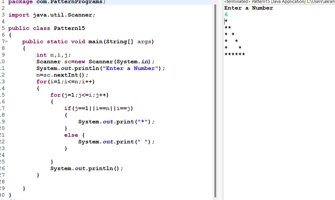 Akram pasha on LinkedIn: #patternprograms #100daysofcodechallenge # ... Akram pasha on LinkedIn: #patternprograms #100daysofcodechallenge # ...