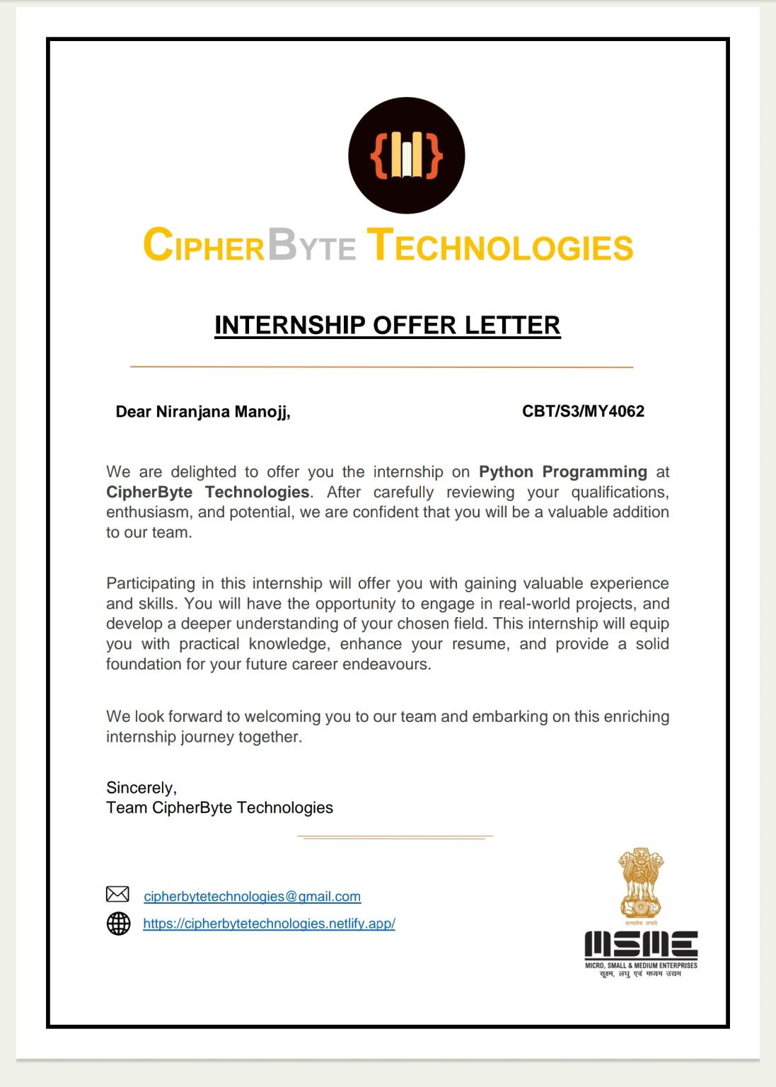 Niranjana Manojj on LinkedIn: #internship #python #programming # ... Niranjana Manojj on LinkedIn: #internship #python #programming # ...