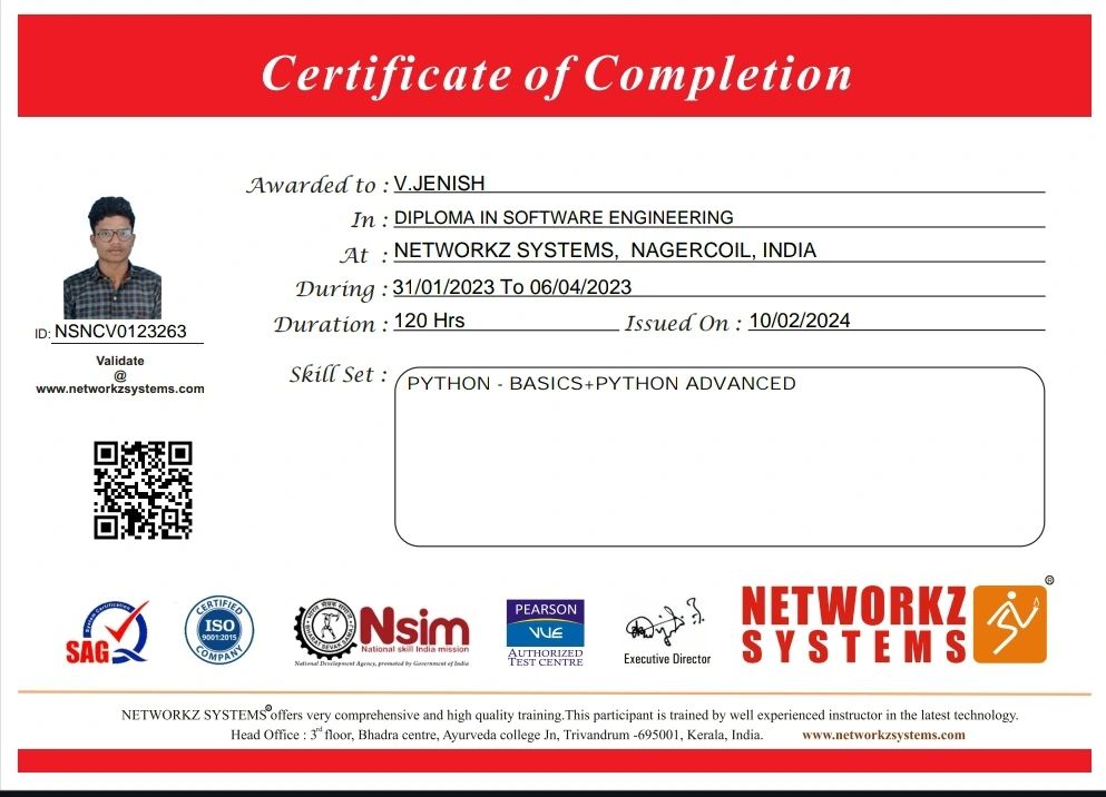 Jenish v on LinkedIn: #python #programming #continuouslearning # ... Jenish v on LinkedIn: #python #programming #continuouslearning # ...