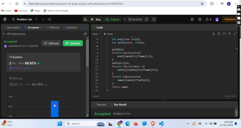 Anand Keshri on LinkedIn: DAY 52 of solving leetcode problem PRODUCT OF ... Anand Keshri on LinkedIn: DAY 52 of solving leetcode problem PRODUCT OF ...