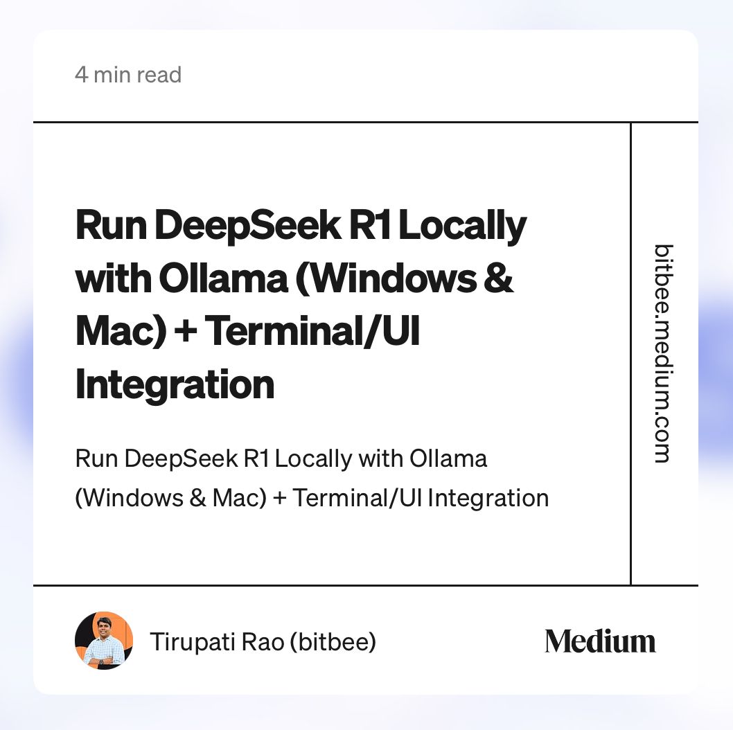 #ai #llm #deepseek #ollama #machinelearning #artificialintelligence ... #ai #llm #deepseek #ollama #machinelearning #artificialintelligence ...