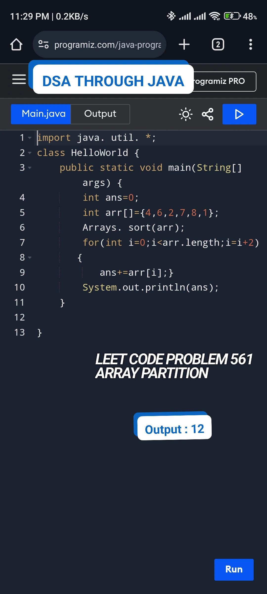 Shaik Hussain on LinkedIn: #leetcode #java #coding #arraysorting # ... Shaik Hussain on LinkedIn: #leetcode #java #coding #arraysorting # ...