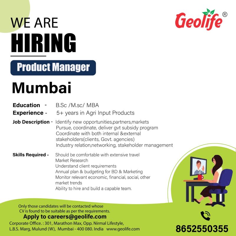 Geolife Agritech India Private Limited on LinkedIn: #hiring #hiringnow ... Geolife Agritech India Private Limited on LinkedIn: #hiring #hiringnow ...