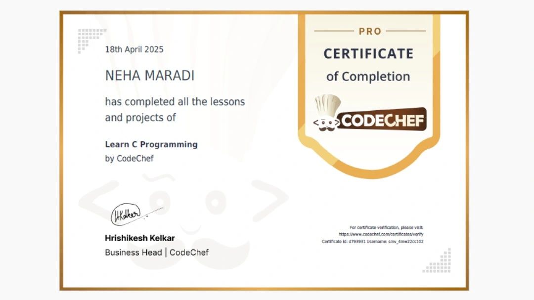 #cprogramming #codechef #learningjourney #programmingbasics… | Neha Maradi #cprogramming #codechef #learningjourney #programmingbasics… | Neha Maradi