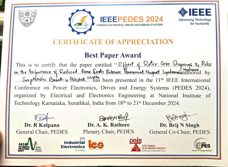 Abhishek Shukla on LinkedIn: #pedes2024 #ieee #ev Abhishek Shukla on LinkedIn: #pedes2024 #ieee #ev
