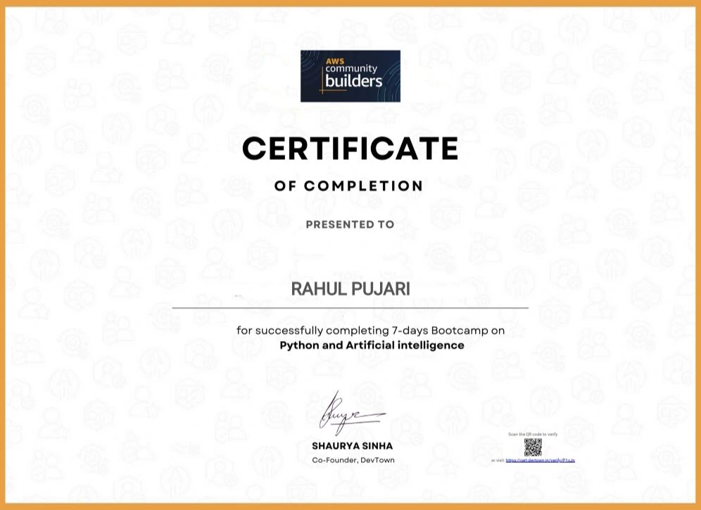 #artificialintelligence #pythonprogramming | Rahul pujari #artificialintelligence #pythonprogramming | Rahul pujari