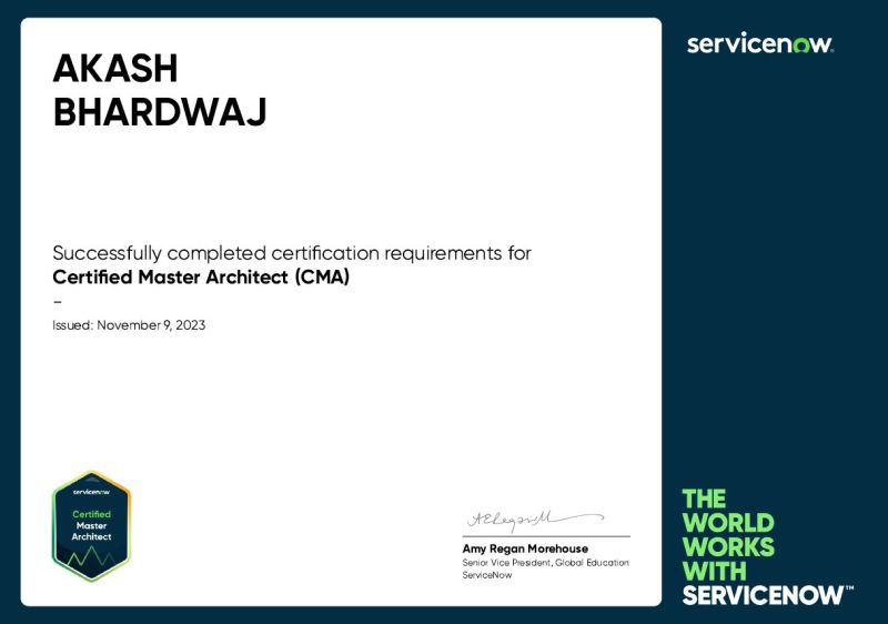 Akash Bhardwaj on LinkedIn: #servicenowcma | 47 comments Akash Bhardwaj on LinkedIn: #servicenowcma | 47 comments