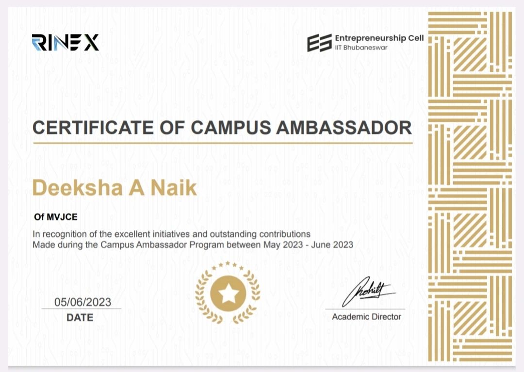 Deeksha Naik on LinkedIn: #campusambassador #leadershipjourney Deeksha Naik on LinkedIn: #campusambassador #leadershipjourney