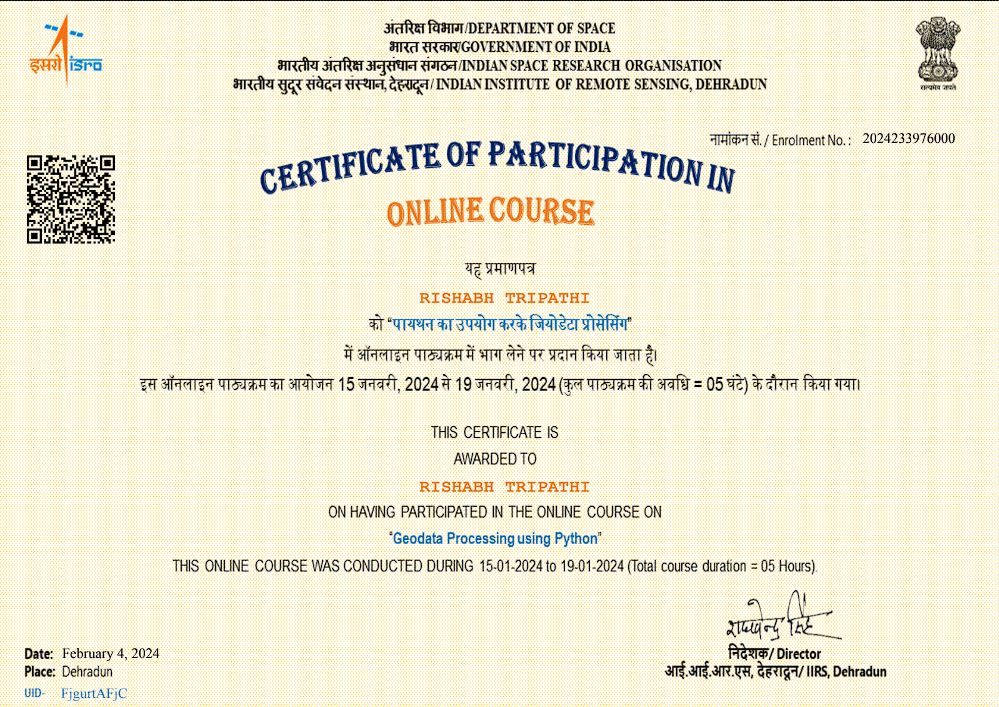 Rishabh Tripathi on LinkedIn: #geospatial #python #isro #dataprocessing ... Rishabh Tripathi on LinkedIn: #geospatial #python #isro #dataprocessing ...