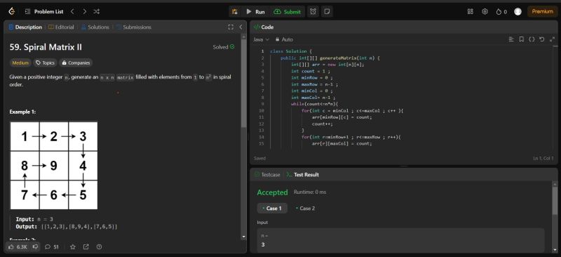Generated a spiral matrix for #100DaysOfCode challenge | Anupam Kumar ... Generated a spiral matrix for #100DaysOfCode challenge | Anupam Kumar ...