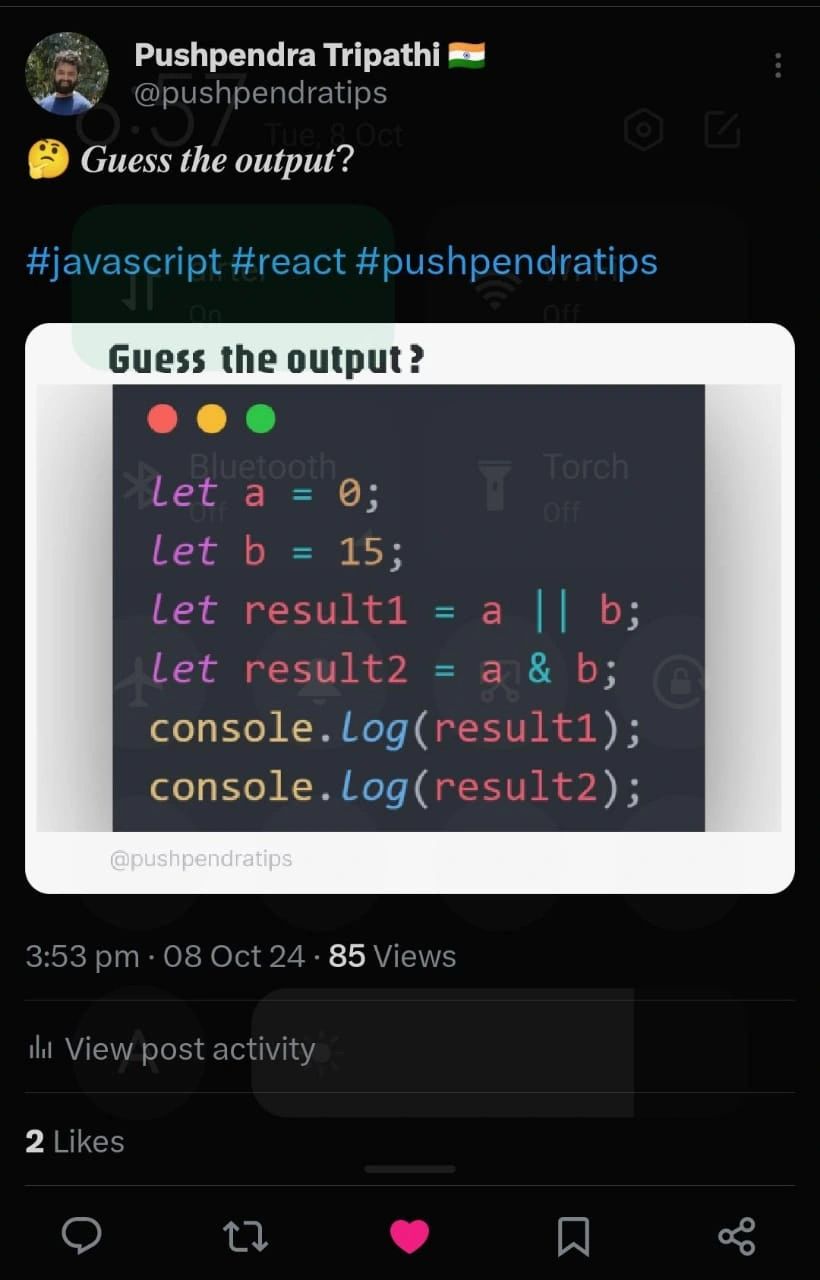 Pushpendra Tripathi 🇮🇳 on LinkedIn: #javascript #react #pushpendratips Pushpendra Tripathi 🇮🇳 on LinkedIn: #javascript #react #pushpendratips