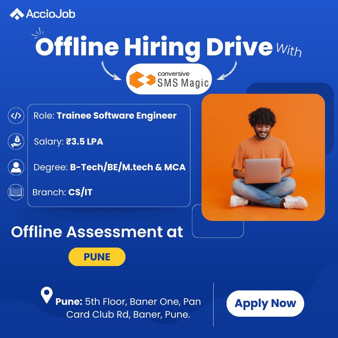 AccioJob on LinkedIn: 𝐄𝐱𝐜𝐢𝐭𝐢𝐧𝐠 𝐉𝐨𝐛 𝐎𝐩𝐩𝐨𝐫𝐭𝐮𝐧𝐢𝐭𝐲: We are thrilled to… AccioJob on LinkedIn: 𝐄𝐱𝐜𝐢𝐭𝐢𝐧𝐠 𝐉𝐨𝐛 𝐎𝐩𝐩𝐨𝐫𝐭𝐮𝐧𝐢𝐭𝐲: We are thrilled to…