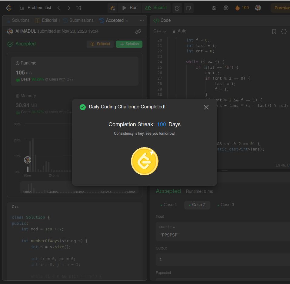 Ahmadul Hasan on LinkedIn: #streak #century #leetcode #dynamicprogramming Ahmadul Hasan on LinkedIn: #streak #century #leetcode #dynamicprogramming