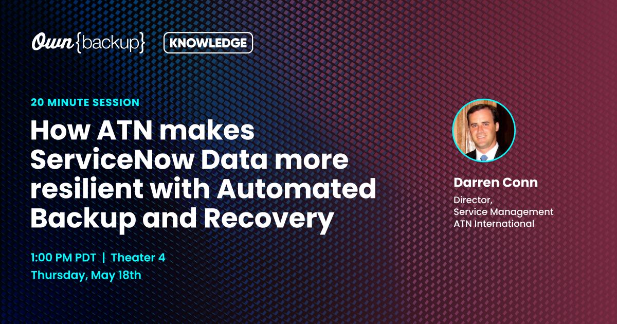 Allen Rendel on LinkedIn: OwnBackup at ServiceNow Knowledge 2023 Allen Rendel on LinkedIn: OwnBackup at ServiceNow Knowledge 2023