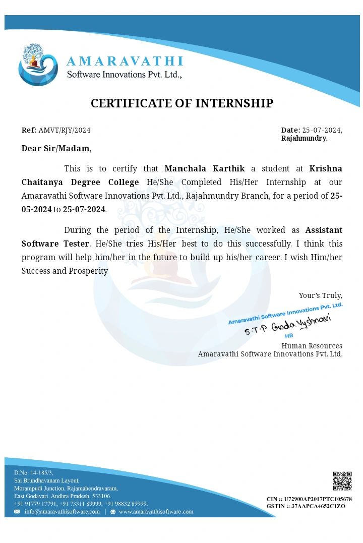 Karthik M on LinkedIn: #internship #professionalgrowth # ... Karthik M on LinkedIn: #internship #professionalgrowth # ...