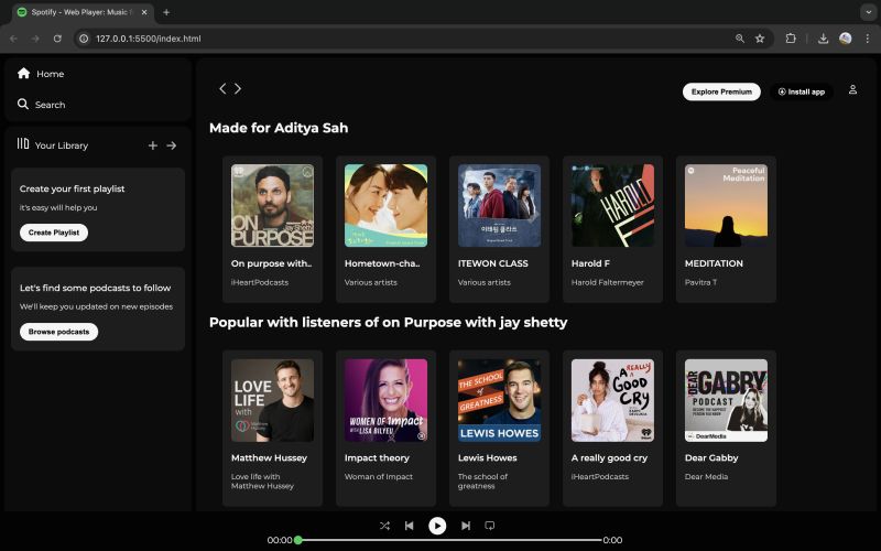 Aditya Sah on LinkedIn: I've just finished designing a Spotify web page ... Aditya Sah on LinkedIn: I've just finished designing a Spotify web page ...