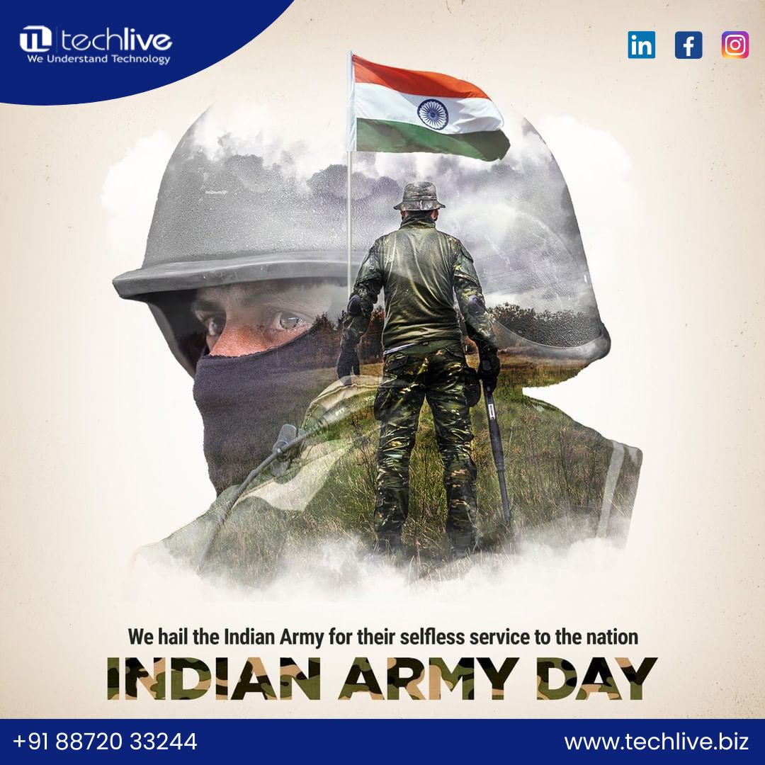 TECHLIVE SOLUTIONS on LinkedIn: #indianarmyday #armyday #proudindian # ... TECHLIVE SOLUTIONS on LinkedIn: #indianarmyday #armyday #proudindian # ...