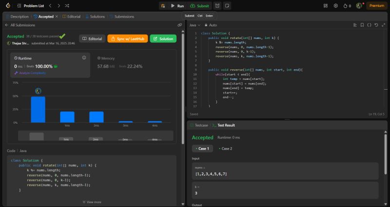 🚀 Day 20: Rotate Array – Let's Code!! Given an array nums, rotate it to ... 🚀 Day 20: Rotate Array – Let's Code!! Given an array nums, rotate it to ...