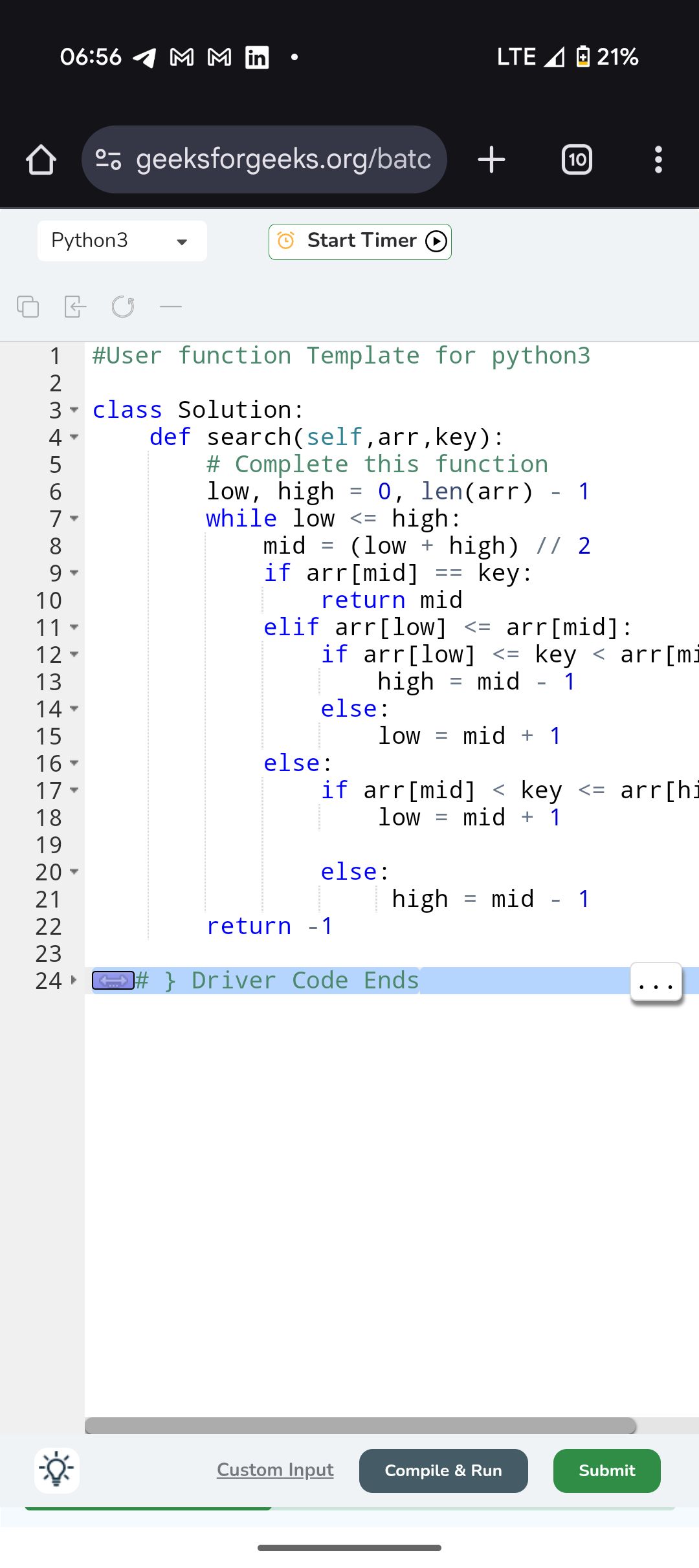 #gfg160 #geekstreak2025 #python #binarysearch #rotatedarray ... #gfg160 #geekstreak2025 #python #binarysearch #rotatedarray ...