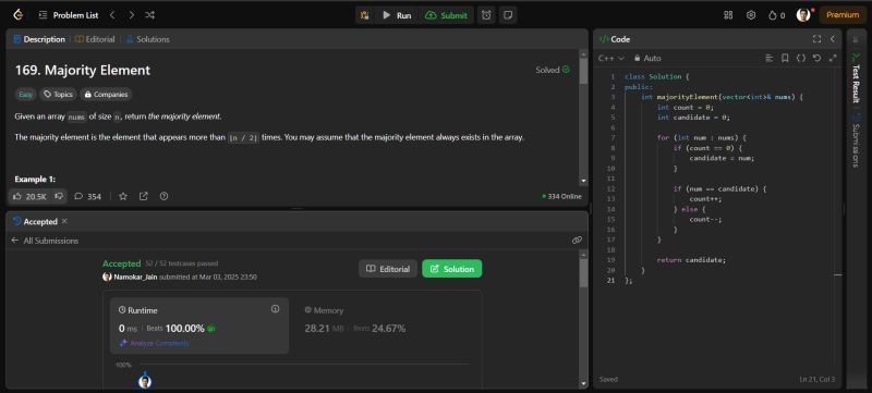 #100daysofcodechallenge #coding #cplusplus #algorithms #leetcode ... #100daysofcodechallenge #coding #cplusplus #algorithms #leetcode ...