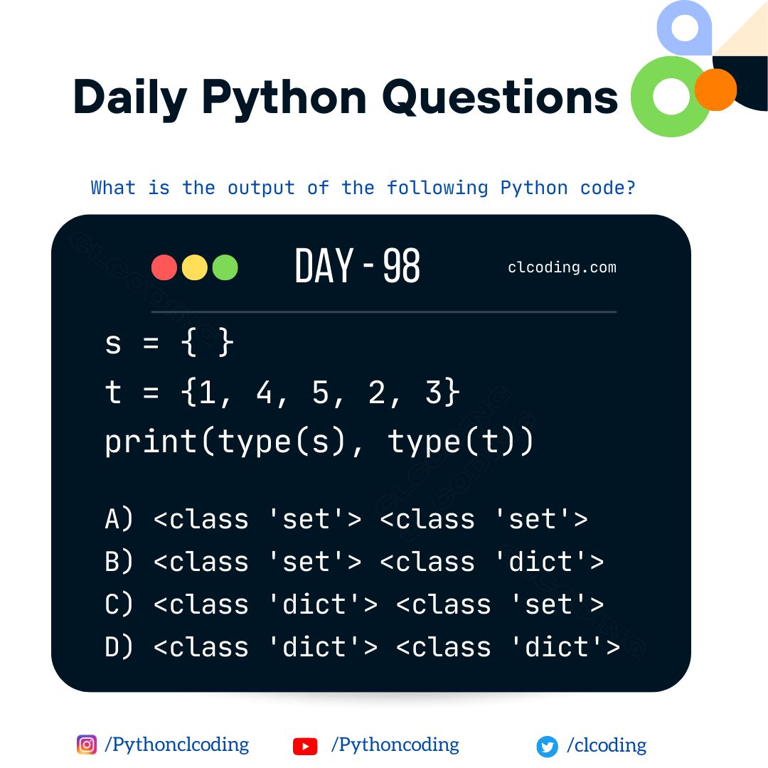Python Coding on LinkedIn: Python Coding challenge - Day 98 | What is ... Python Coding on LinkedIn: Python Coding challenge - Day 98 | What is ...