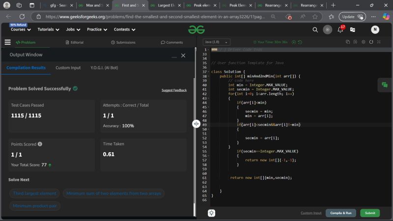 #100daysofcode #dsa #problemsolving #java #leetcode #geeksforgeeks ... #100daysofcode #dsa #problemsolving #java #leetcode #geeksforgeeks ...