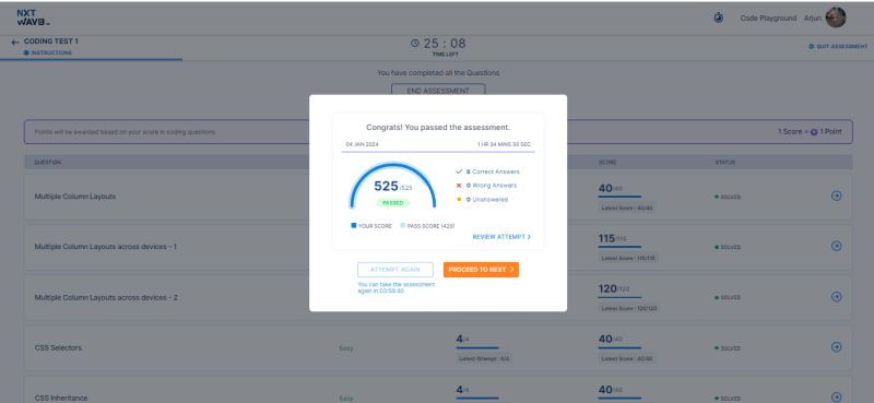 Completed Mock Text Assessment for #30daysofcodechallenge | Arjun ... Completed Mock Text Assessment for #30daysofcodechallenge | Arjun ...