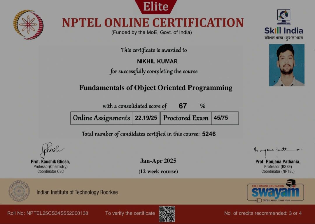 #nptel #swayam #objectorientedprogramming #oop #lifelonglearning ... #nptel #swayam #objectorientedprogramming #oop #lifelonglearning ...