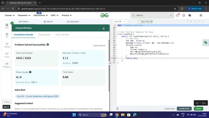 #160daysofcode #geeksforgeeks #java #hashing #prefixsum # ... #160daysofcode #geeksforgeeks #java #hashing #prefixsum # ...