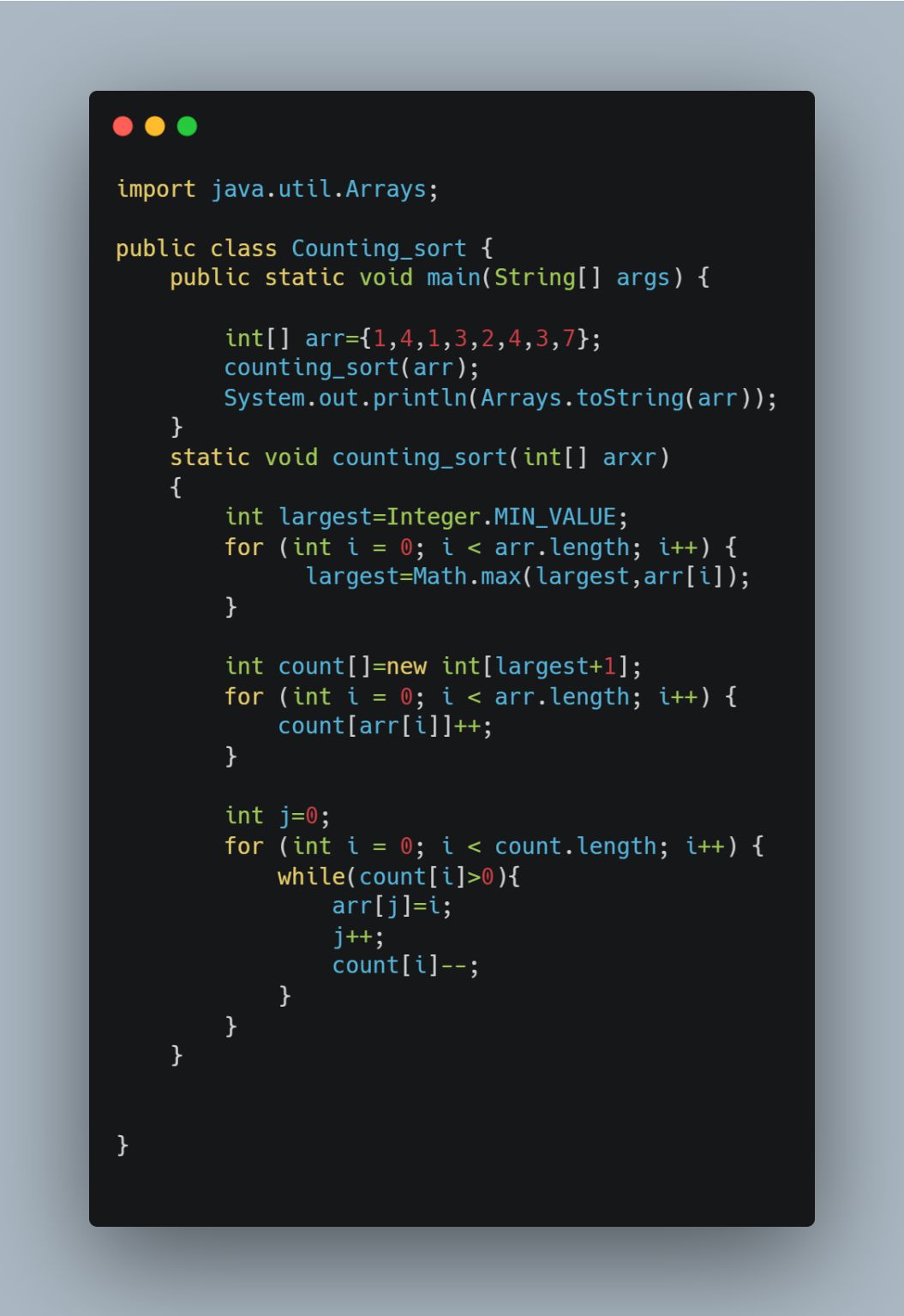Tridib Ghosh on LinkedIn: #java #countsort #algorithms #coding # ... Tridib Ghosh on LinkedIn: #java #countsort #algorithms #coding # ...
