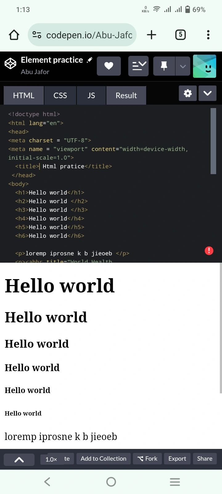 Abu Jafor on LinkedIn: Started my coding journey with HTML. Abu Jafor on LinkedIn: Started my coding journey with HTML.