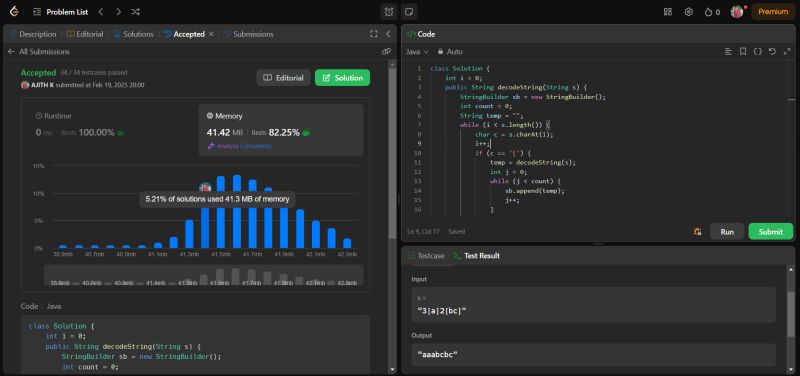 #problemsolving #day65 #java #codingchallange #codinglife #decodestring ... #problemsolving #day65 #java #codingchallange #codinglife #decodestring ...