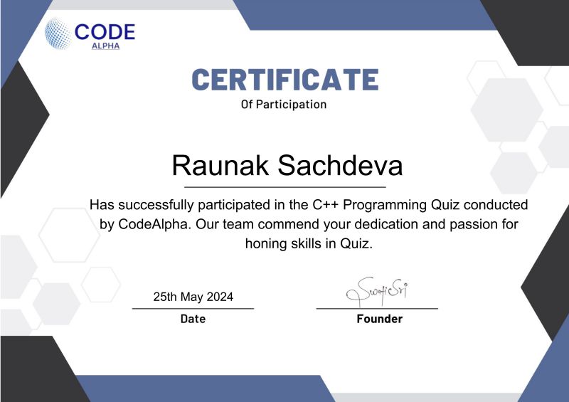 Raunak Sachdeva on LinkedIn: #cplusplus #quizcompetition # ... Raunak Sachdeva on LinkedIn: #cplusplus #quizcompetition # ...