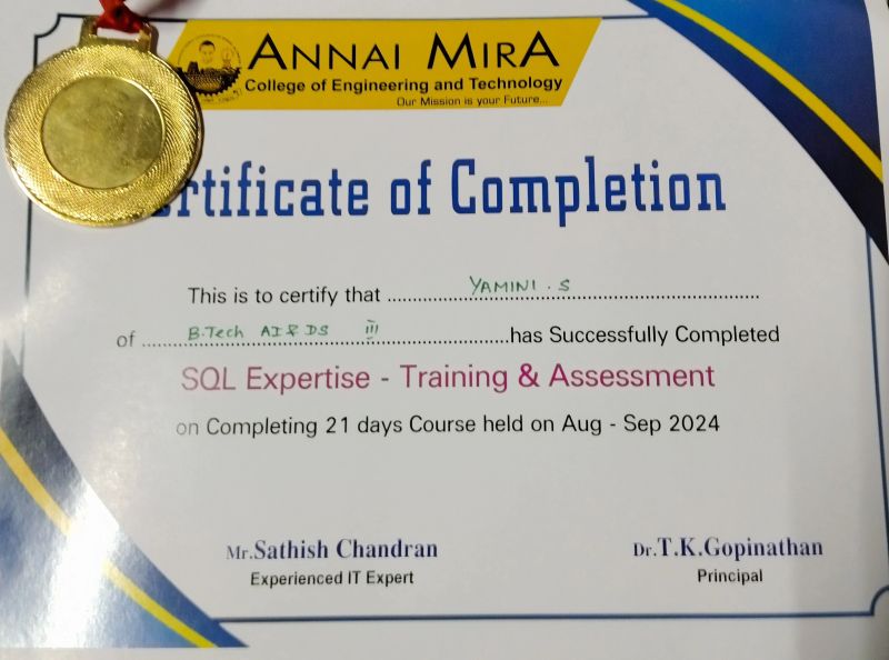 Yamini Sathish kumar on LinkedIn: #sql #training # ... Yamini Sathish kumar on LinkedIn: #sql #training # ...