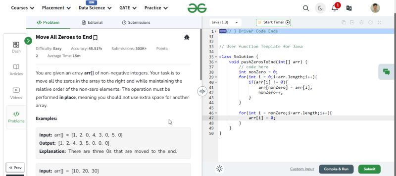 #day2 #dsa #geeksforgeeks #codingchallenge #java #problemsolving ... #day2 #dsa #geeksforgeeks #codingchallenge #java #problemsolving ...