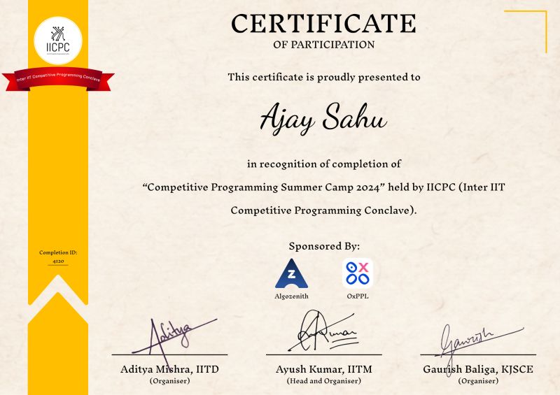 Ajay Sahu on LinkedIn: #iicpc #competitiveprogramming #iit #coding # ... Ajay Sahu on LinkedIn: #iicpc #competitiveprogramming #iit #coding # ...