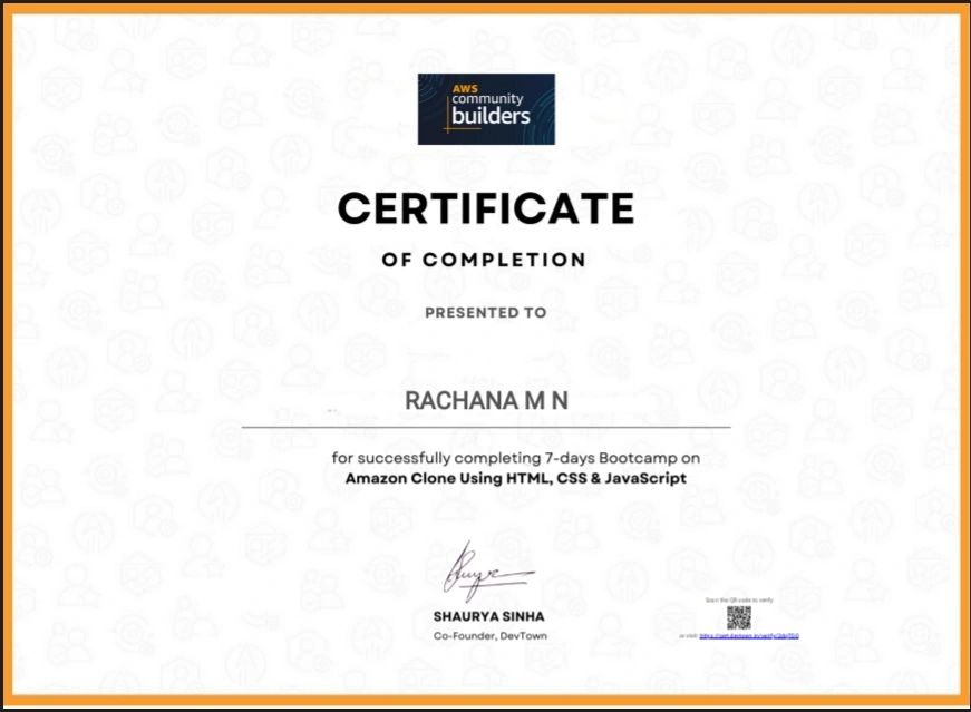 Completed HTML, CSS, JavaScript lectures with DevTown | Rachana M N ... Completed HTML, CSS, JavaScript lectures with DevTown | Rachana M N ...
