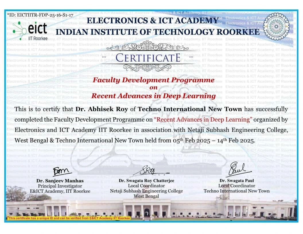 FDP | Dr. Abhisek Roy FDP | Dr. Abhisek Roy