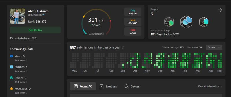 Abdul Hakeem on LinkedIn: #leetcode #codingachievement # ... Abdul Hakeem on LinkedIn: #leetcode #codingachievement # ...