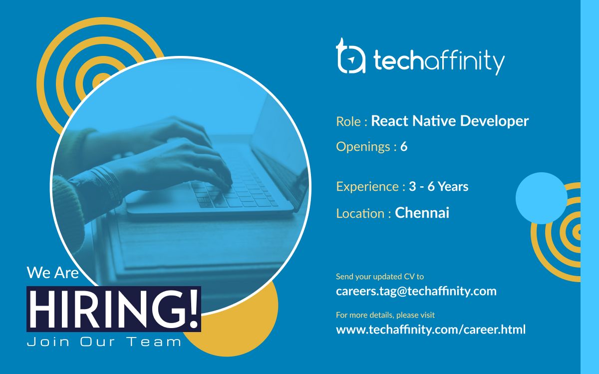 TechAffinity on LinkedIn: #hiring #reactnative #techjobs #developers # ... TechAffinity on LinkedIn: #hiring #reactnative #techjobs #developers # ...